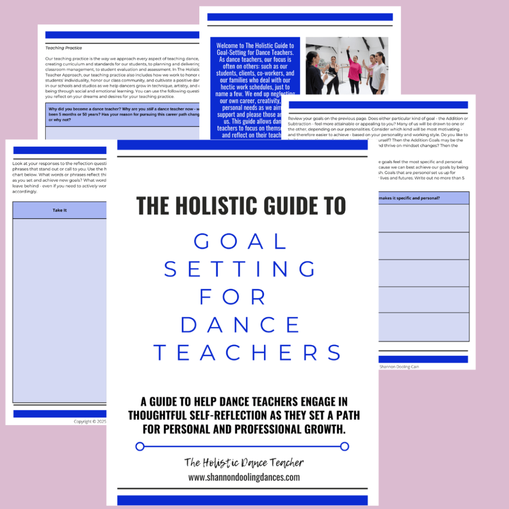 Goal-Setting Guide for Dance Teachers | Shannon Dooling Dances